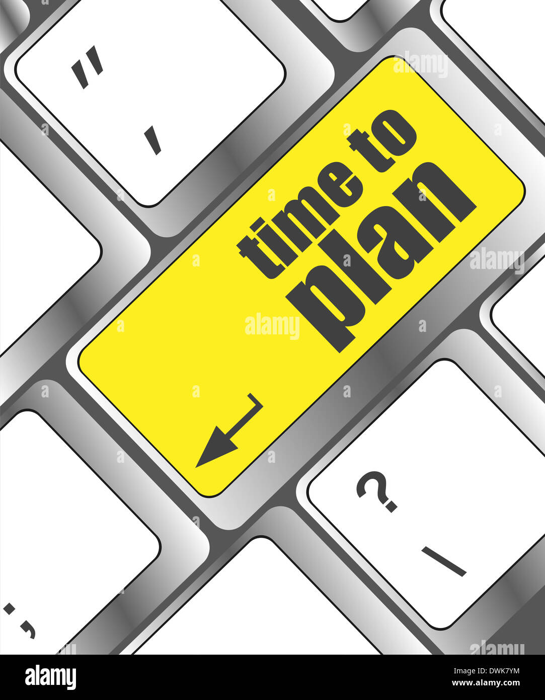 future time to plan concept with key on computer keyboard Stock Photo ...