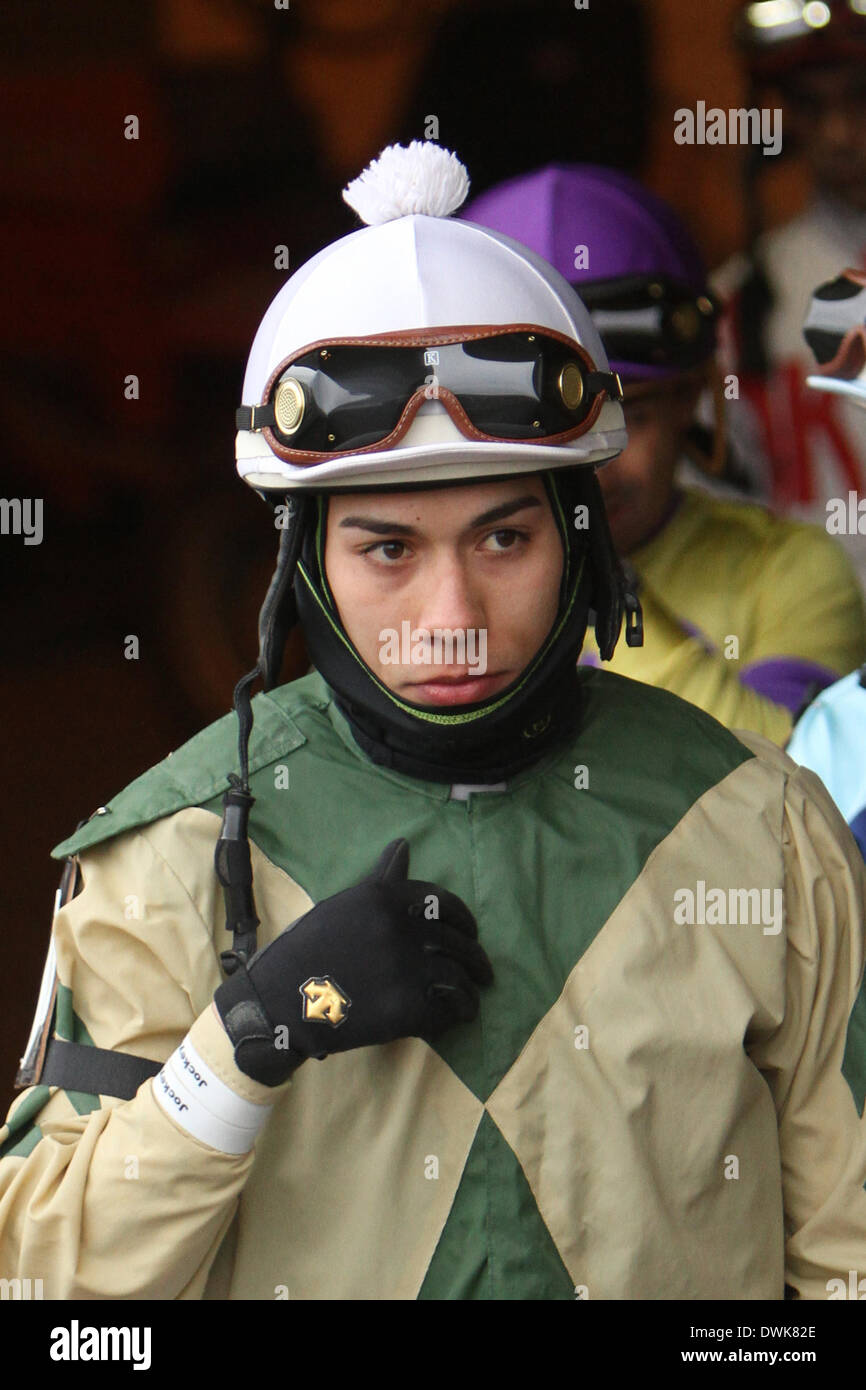 Jamaica, New York, USA. 1st Mar, 2014. Samraat (#1A) with Jose Ortiz ...