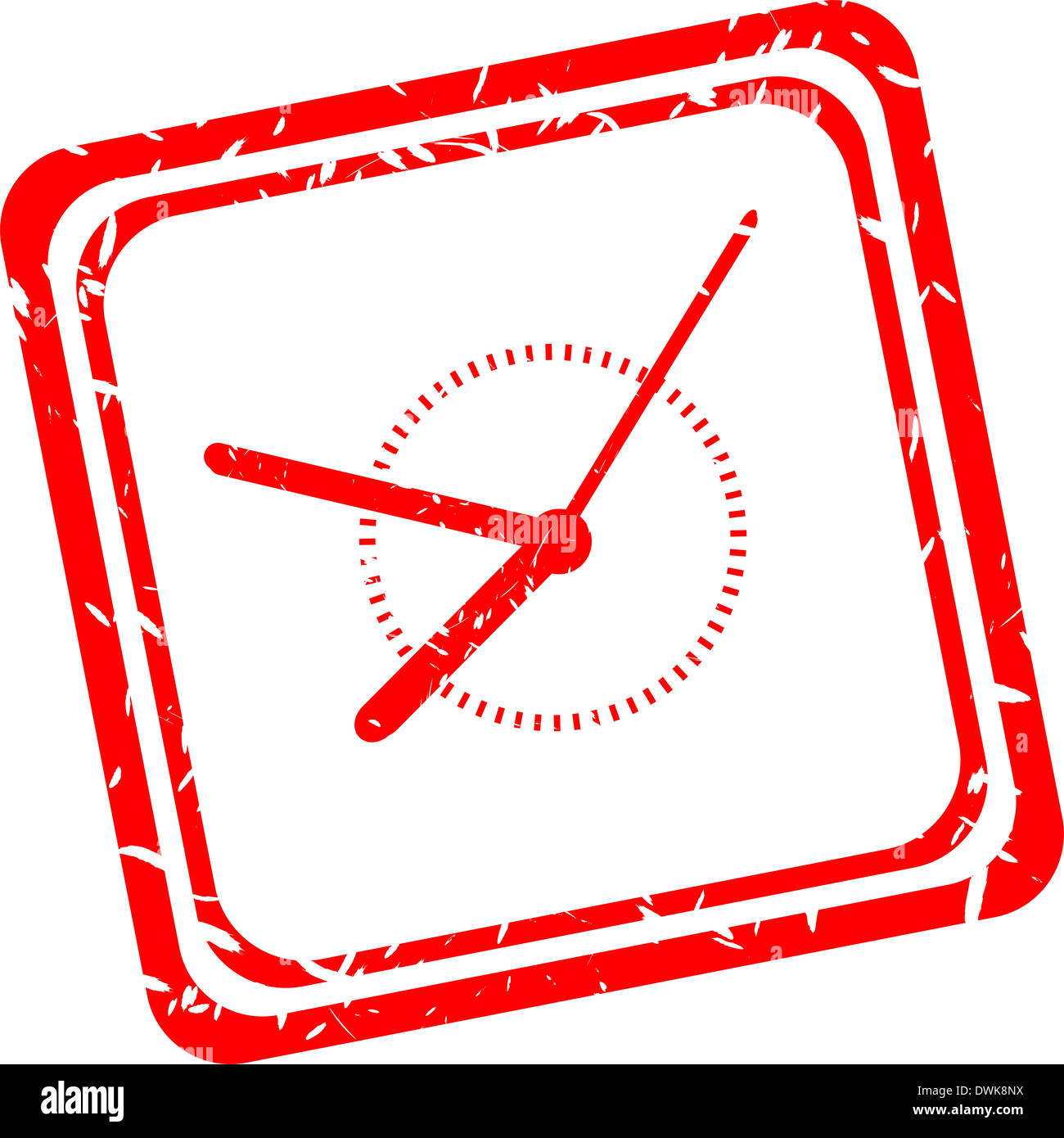 Alarm clock sign icon. Wake up alarm symbol. red stamp Stock Photo - Alamy