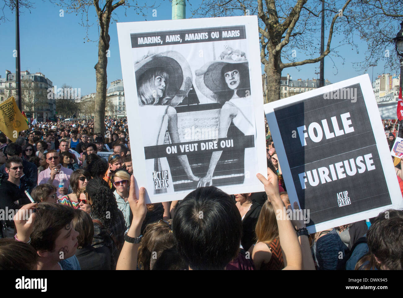 Group French Lgbt Activists High Resolution Stock Photography and ...