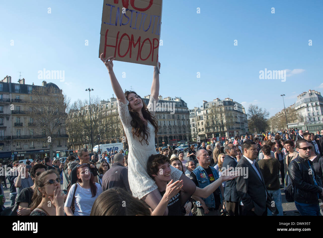 Teens protest france hi-res stock photography and images - Alamy