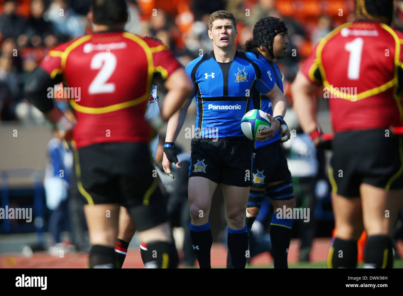 National Stadium, Tokyo, Japan. 9th Mar, 2014. Berrick Barnes (Wild ...