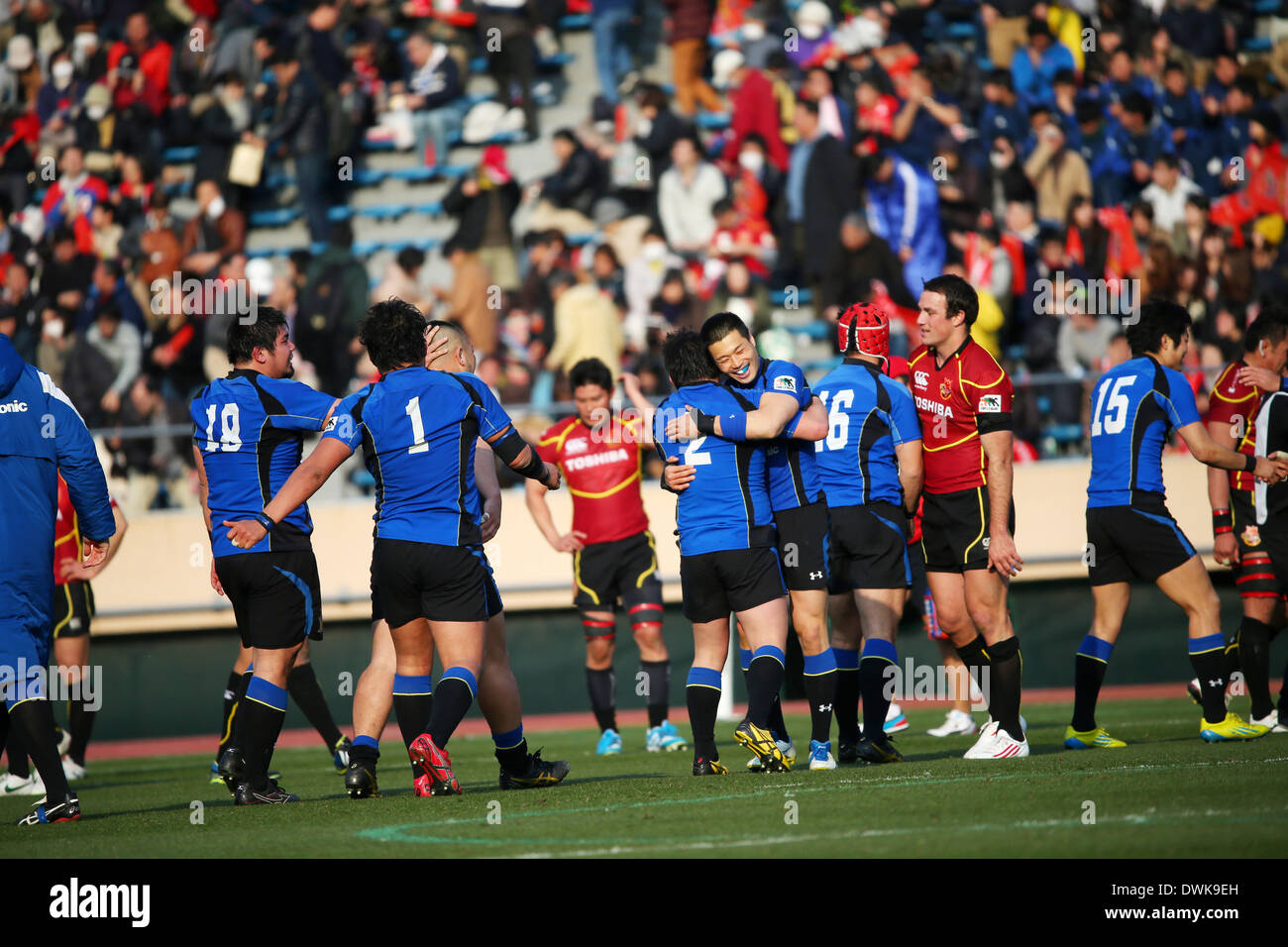 National Stadium, Tokyo, Japan. 9th Mar, 2014. Panasonic Wild Knights ...