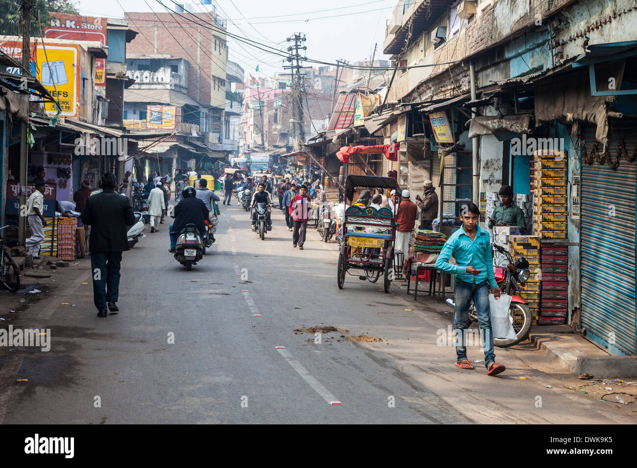Agra, India. Street Scene, Kinari Bazaar Area Stock Photo - Alamy