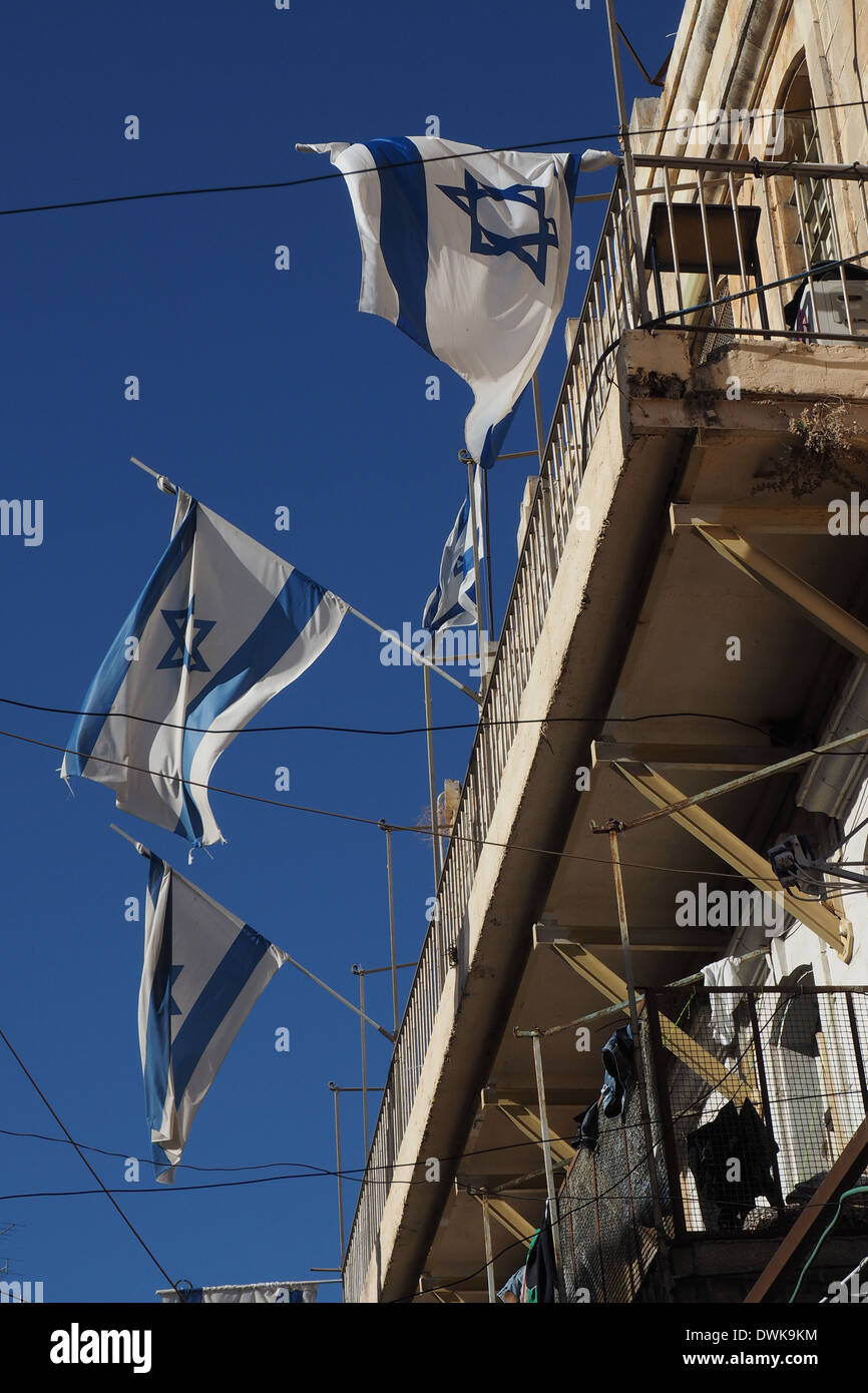 Israeli flags in jerusalem hi-res stock photography and images - Alamy