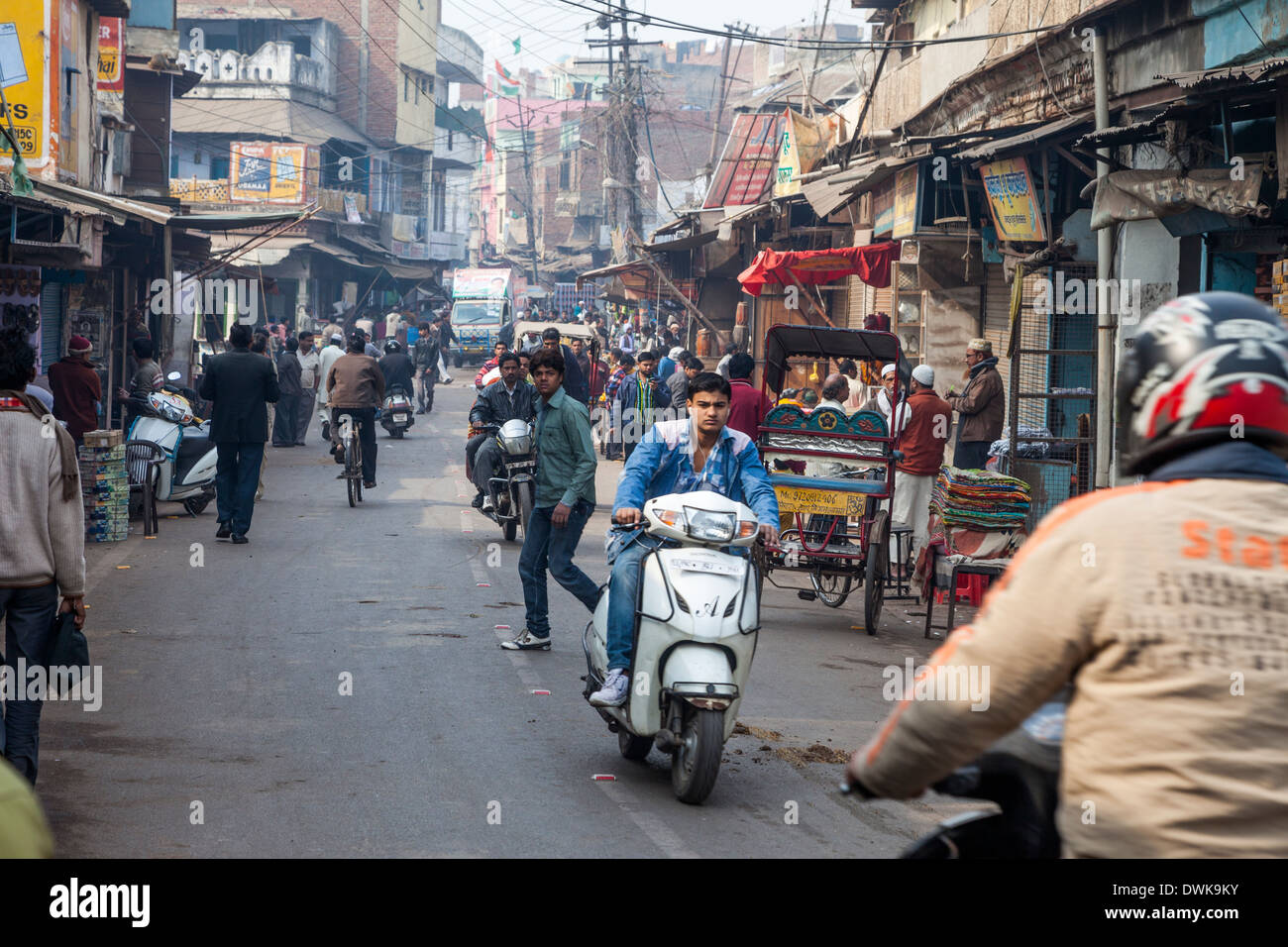 Agra, India. Street Scene, Kinari Bazaar Area Stock Photo - Alamy