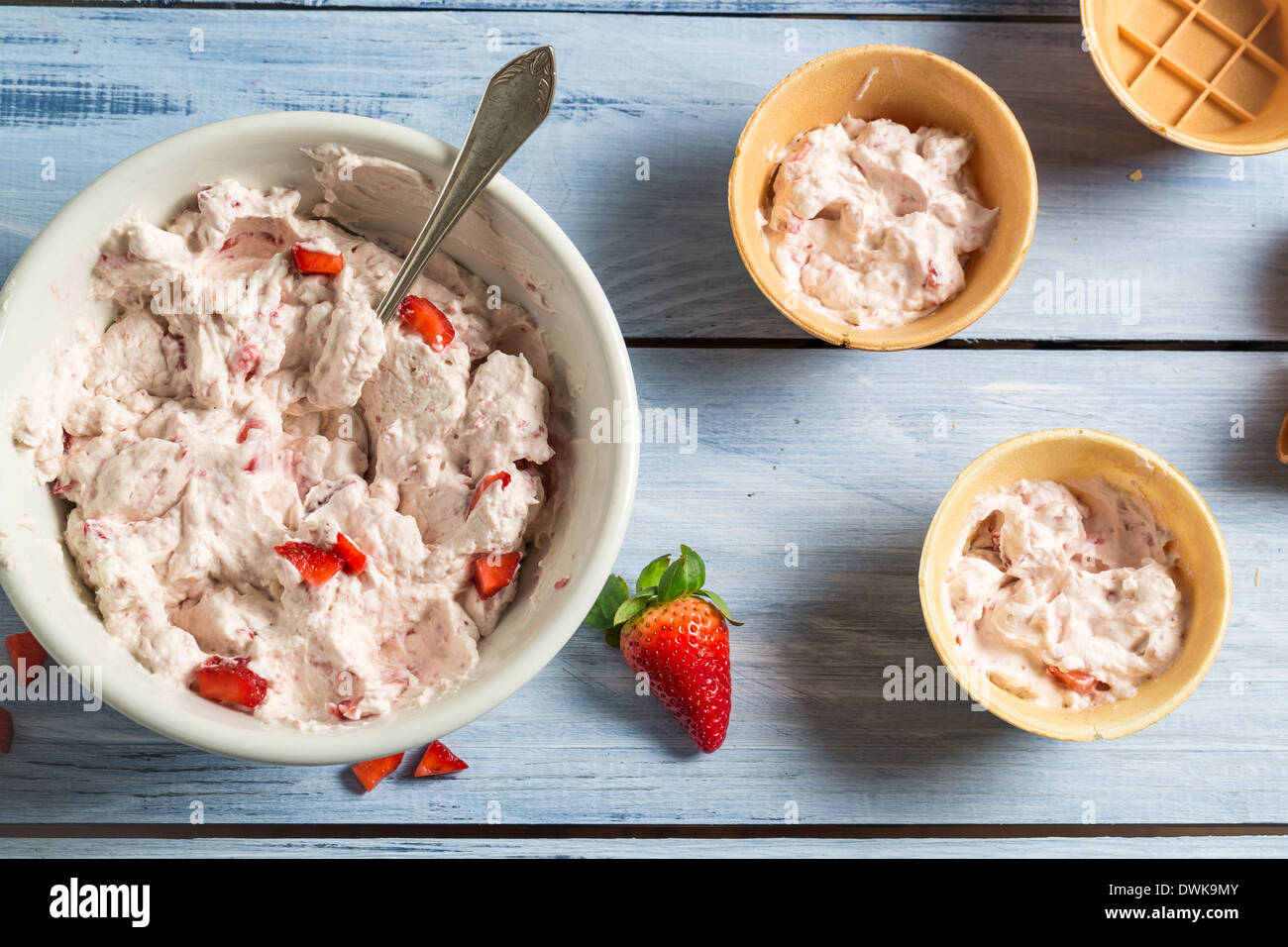 Production wafer cup ice cream hi-res stock photography and images - Alamy
