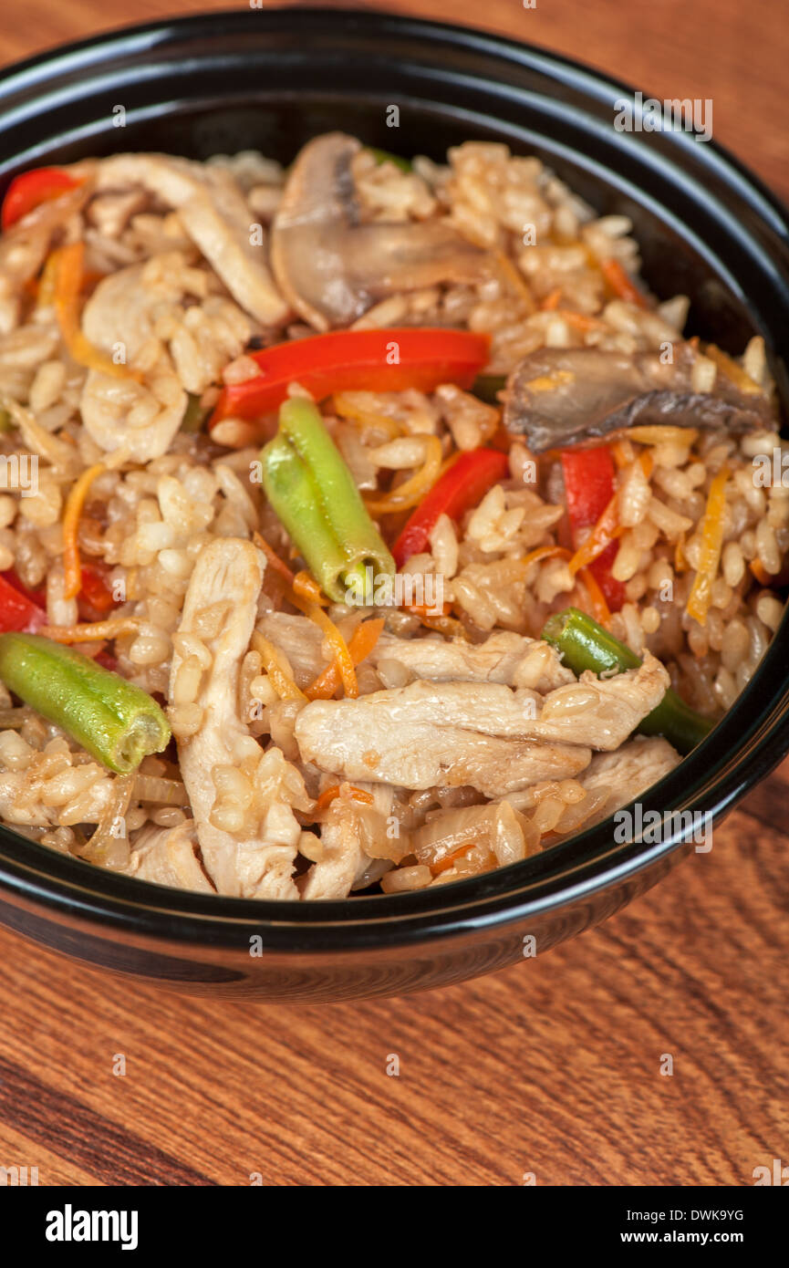Rice chicken vegetable Stock Photo - Alamy
