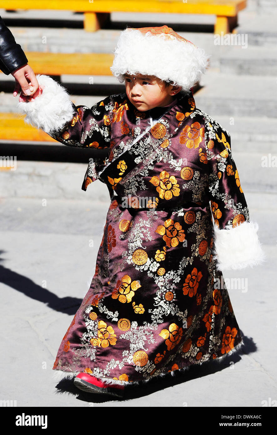 Lhasa, China's Tibet Autonomous Region. 2nd Mar, 2014. A child of the ...