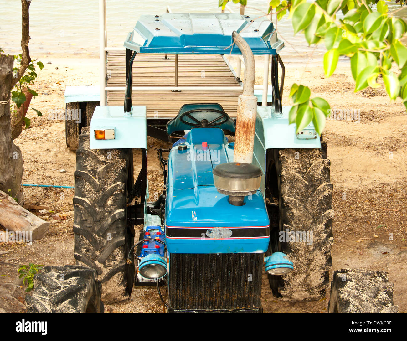 Tractor car the view from the front of the car Stock Photo - Alamy