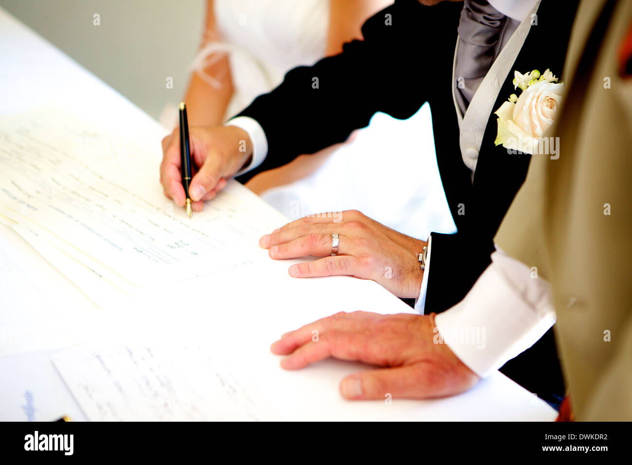 Wedding registry signing hi-res stock photography and images - Alamy