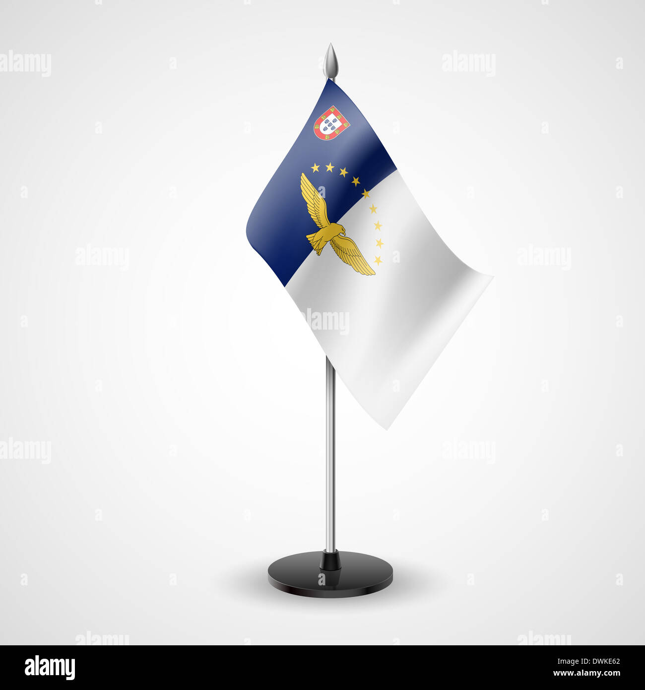 State table flag of Azores. National symbol Stock Photo - Alamy