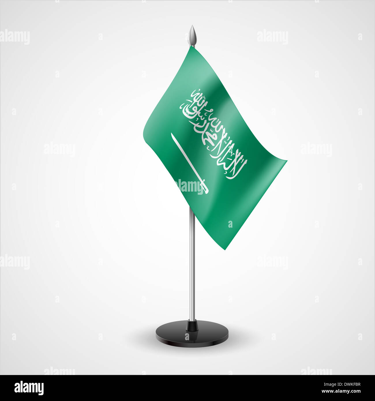 State table flag of Saudi Arabia. National symbol Stock Photo - Alamy