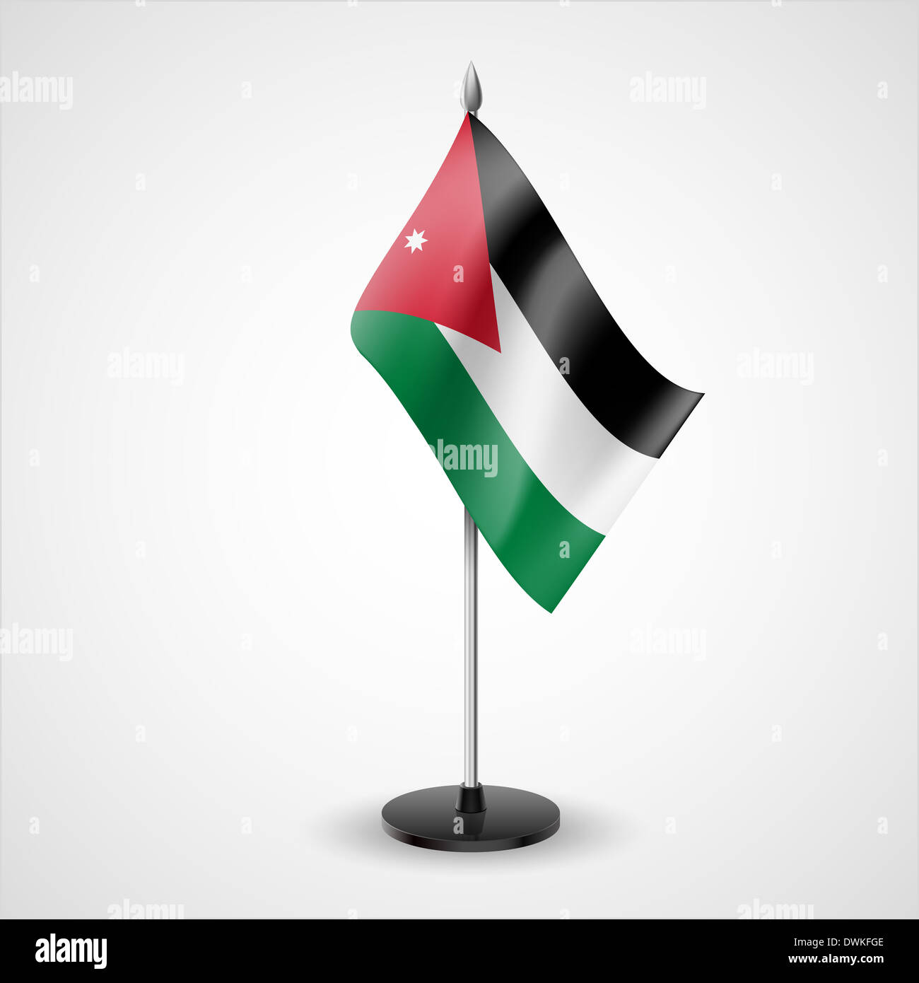 State table flag of Jordan. National symbol Stock Photo - Alamy