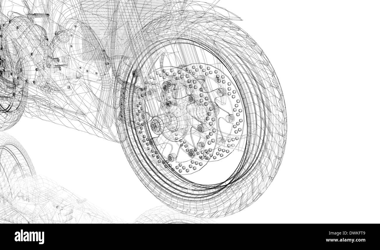 Wire motorcycle model hi-res stock photography and images - Alamy