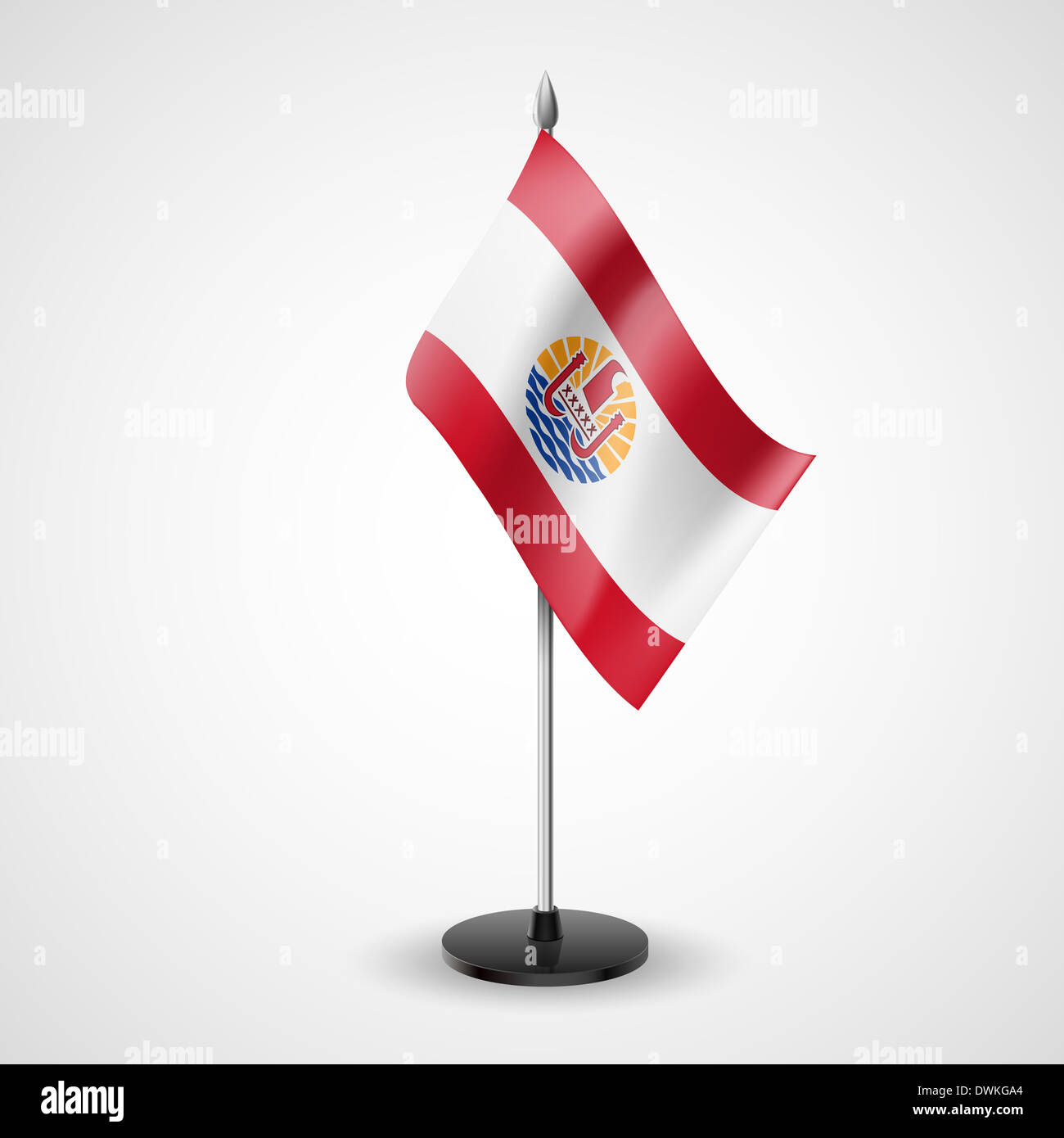 State table flag of French Polynesia. National symbol Stock Photo - Alamy