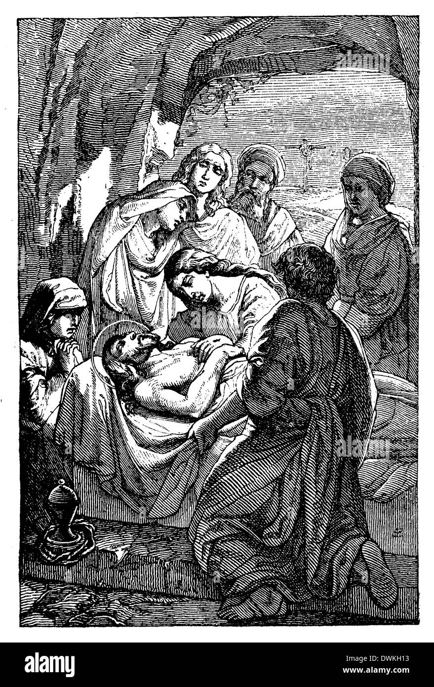 The dead christ in the tomb Black and White Stock Photos & Images - Alamy