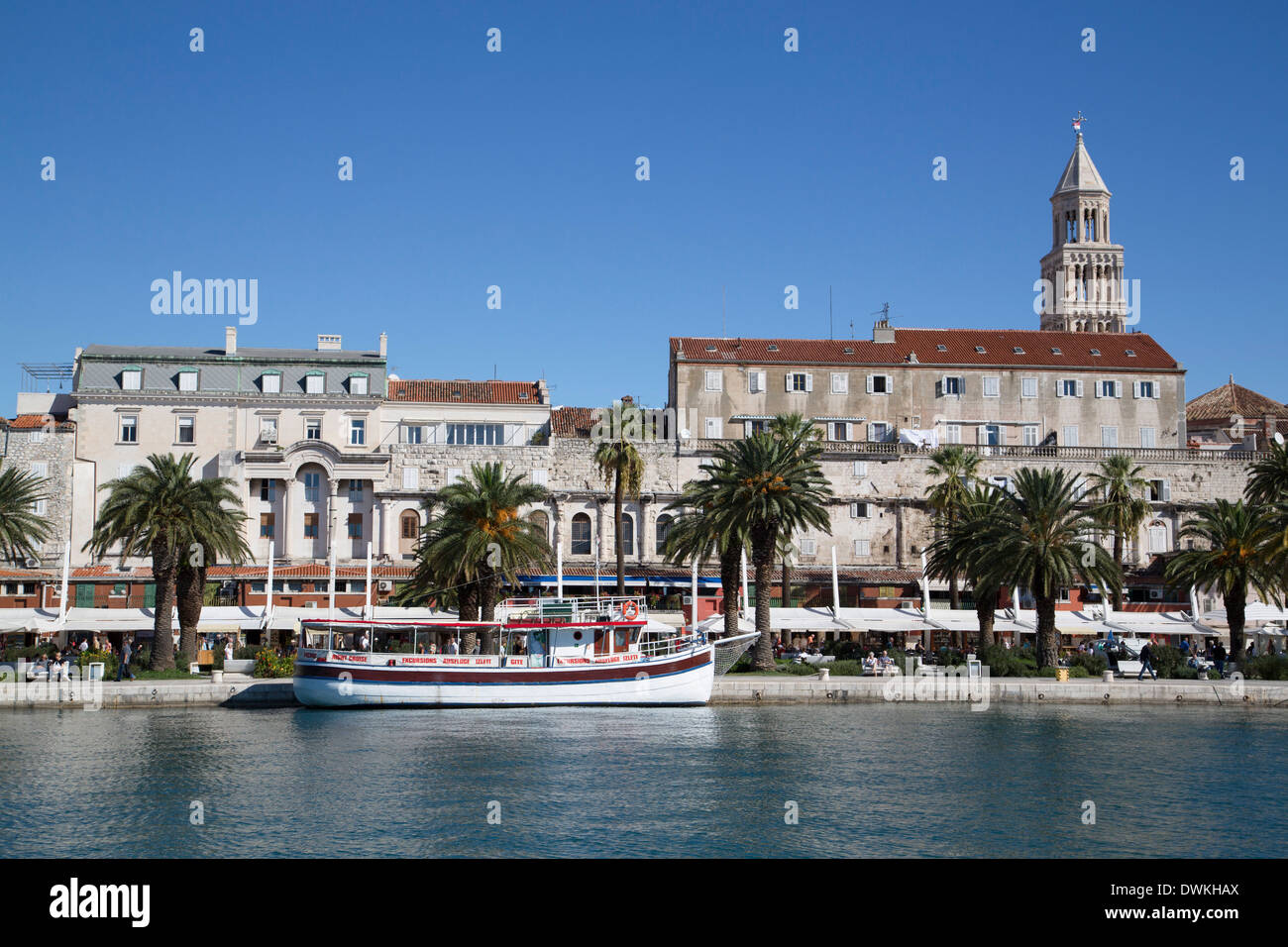The Riva in the foreground and Cathedral of St. Dominus Tower in ...