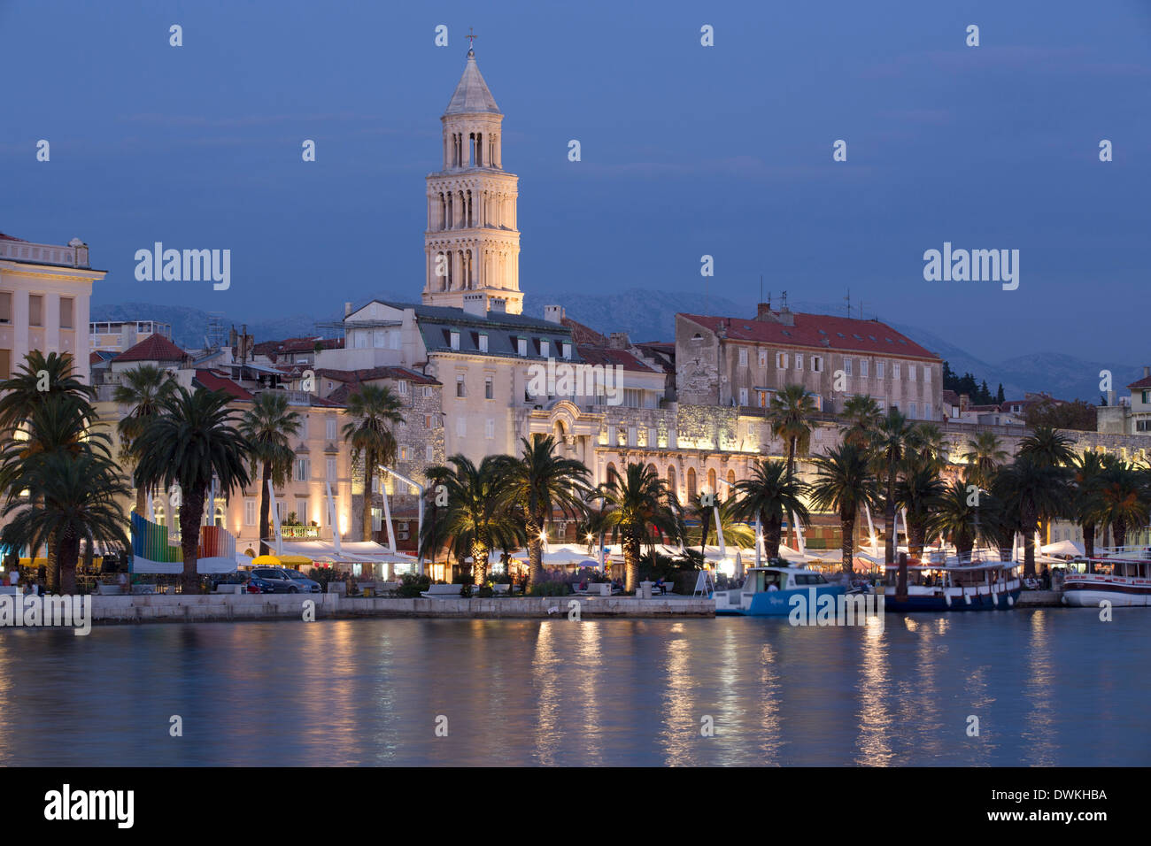 The Riva in the foreground and Cathedral of St. Dominus Tower in ...