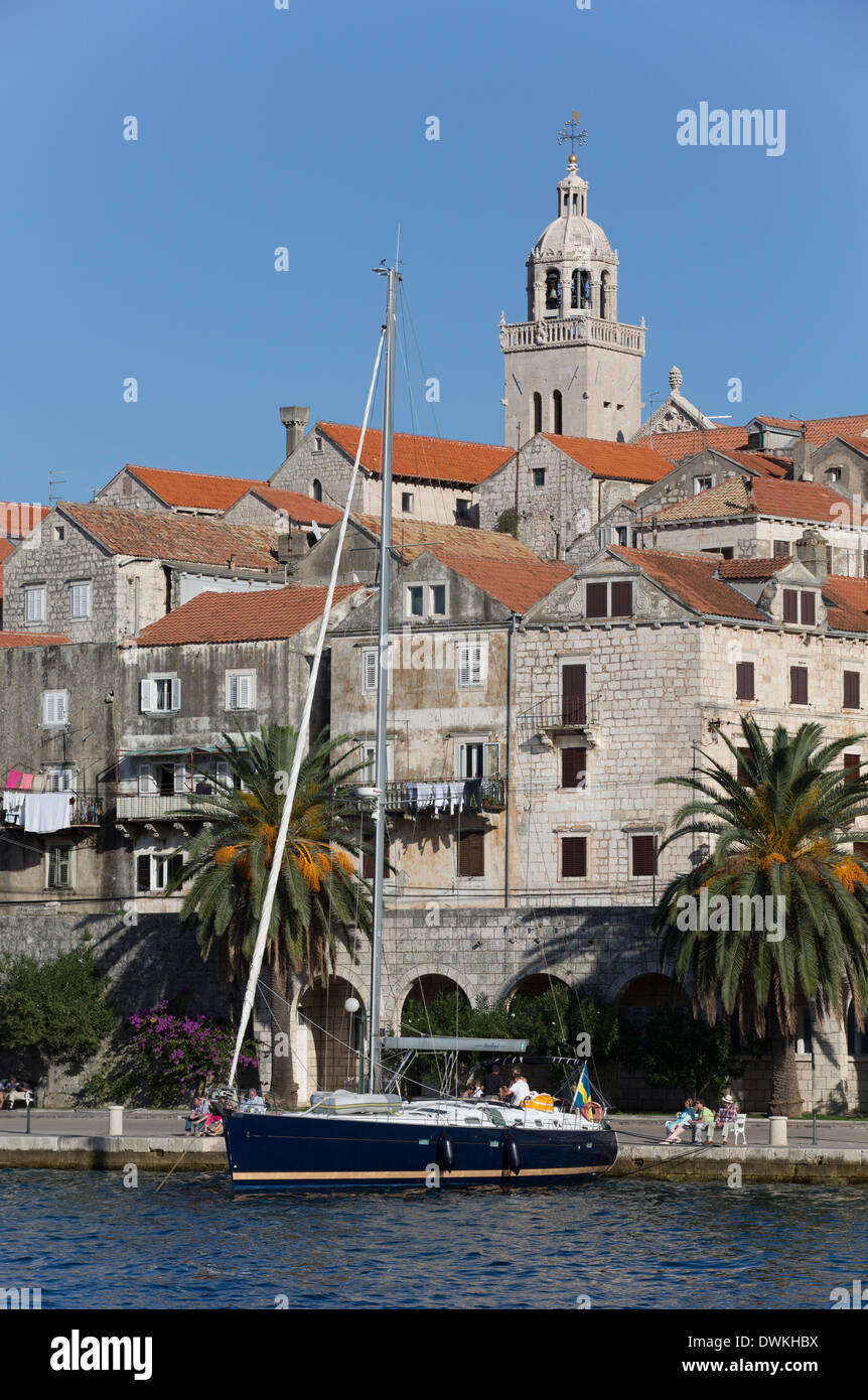 The harbour and korcula town hi-res stock photography and images - Alamy