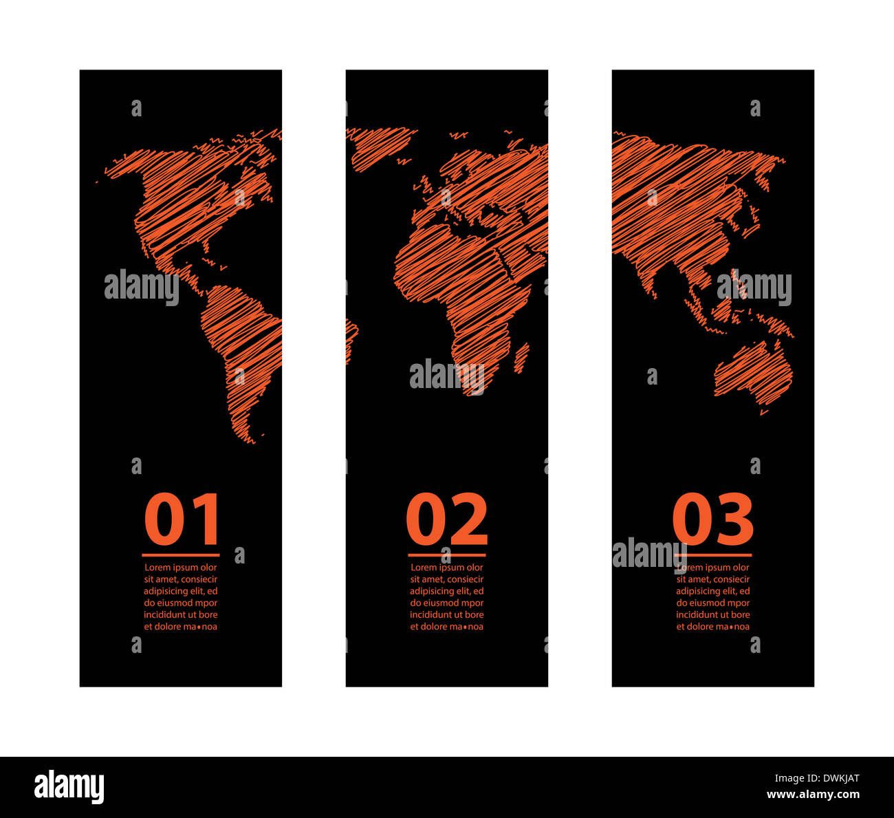 banner with special sketch map design Stock Photo - Alamy