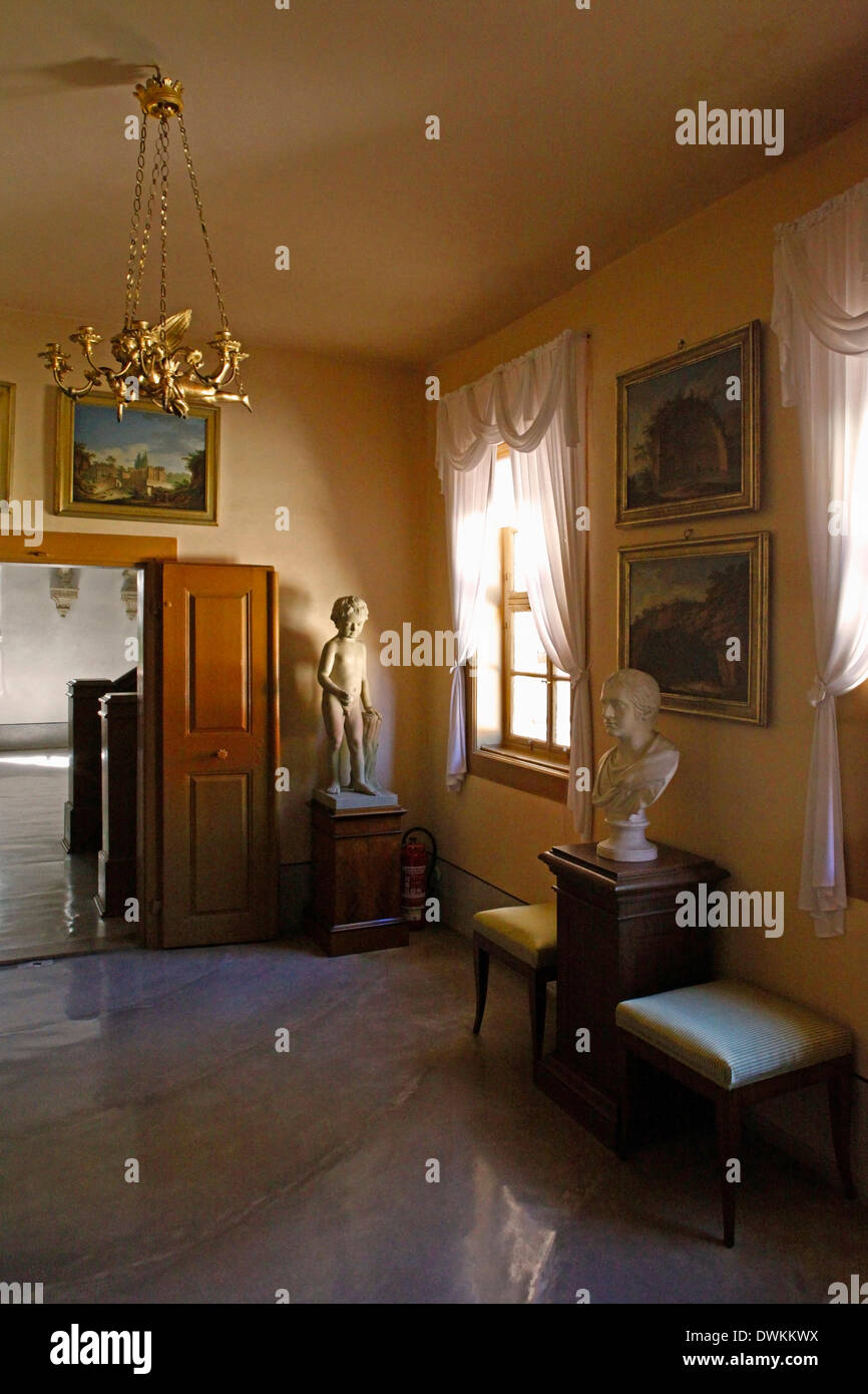 Weimar, Tiefurt Castle, alcove hallway, Alcove is an alcove with ...