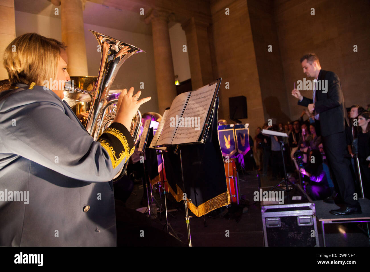 Jeremy Deller's Acid Brass featuring Fairey Brass Band in the Duveen ...