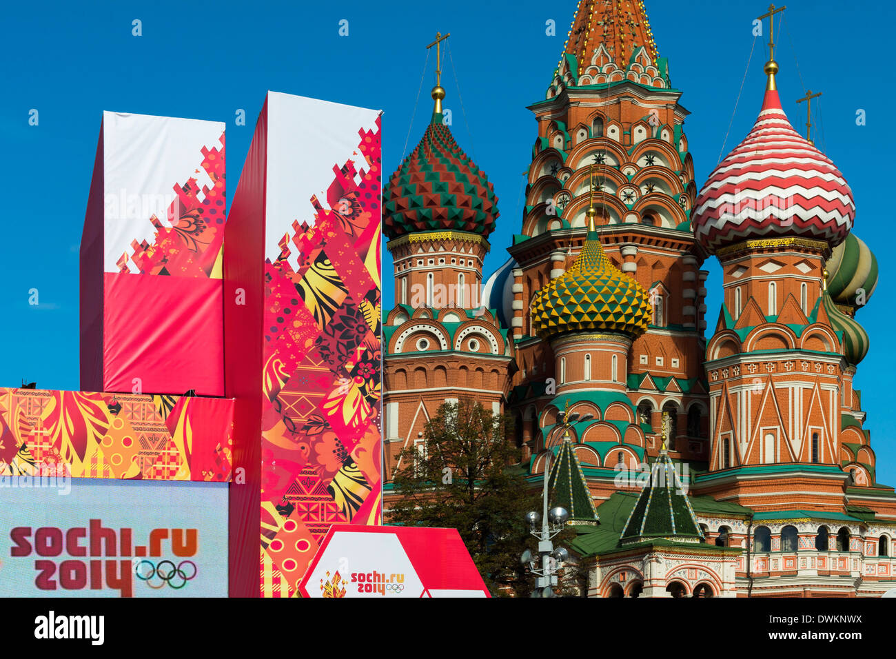 Torch Relay stand for Sochi Winter Olympics 2014, with onion domes of ...