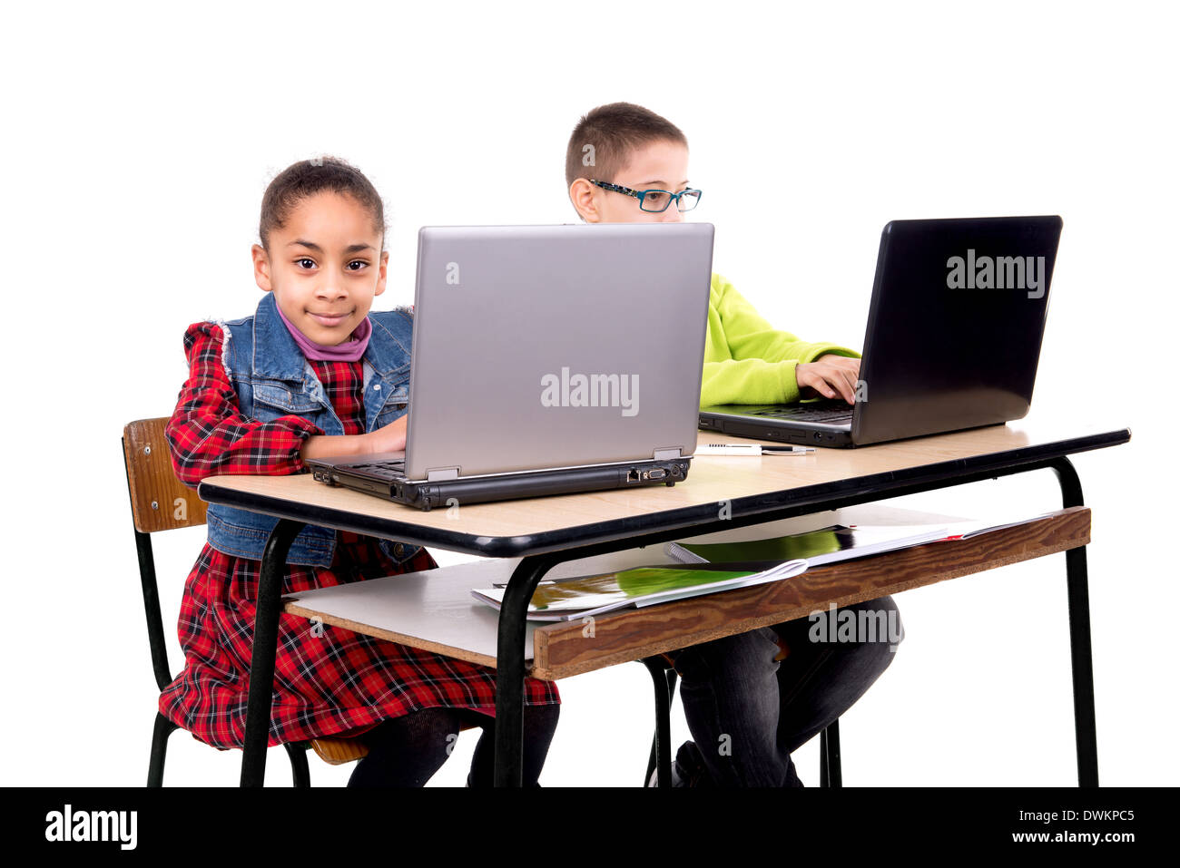 Children in the classroom with laptop computers Stock Photo - Alamy
