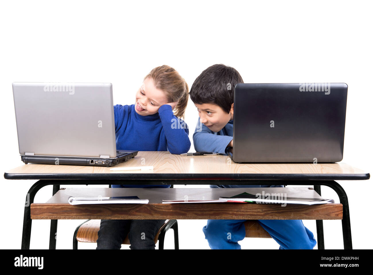 Children in the classroom with laptop computers Stock Photo - Alamy