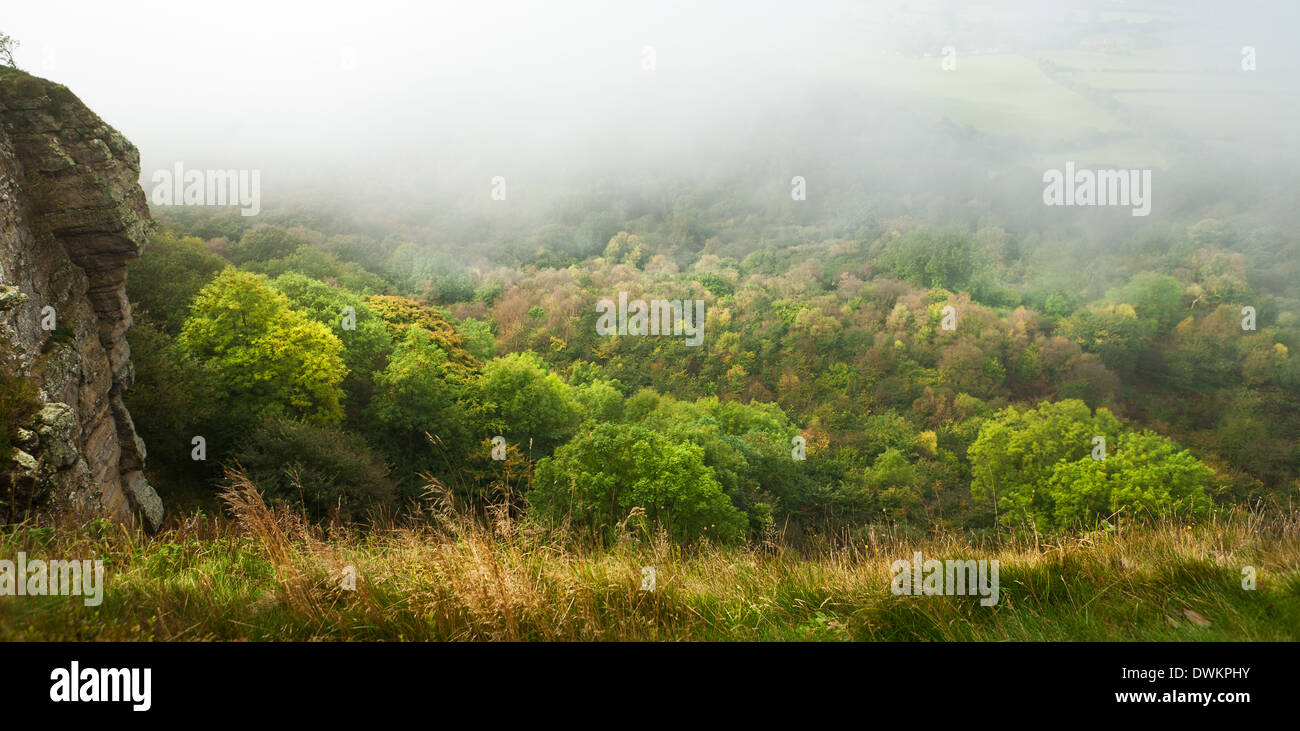 Sutton Bank in the mist, North Yorkshire Stock Photo - Alamy