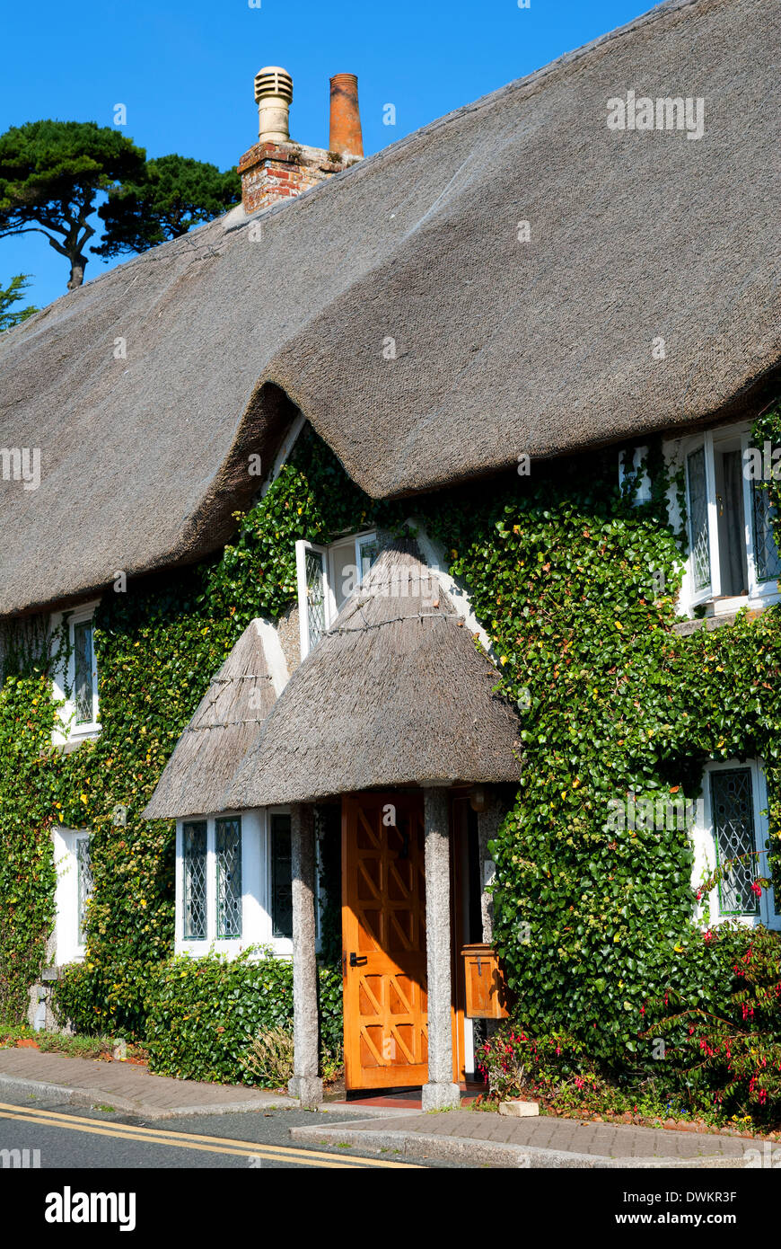 Thatched cottage cornwall hi-res stock photography and images - Alamy