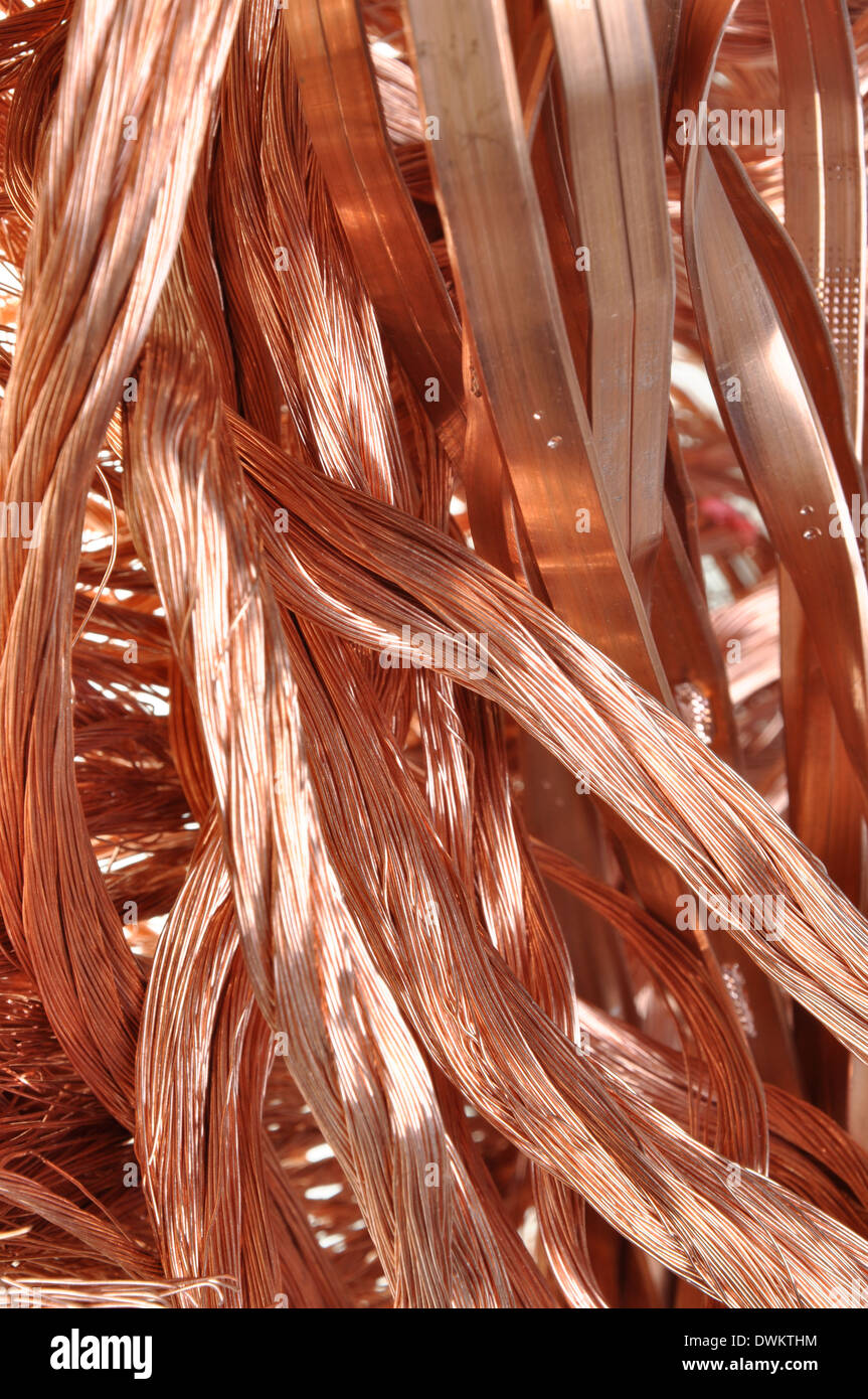 Copper raw material for industry background Stock Photo - Alamy