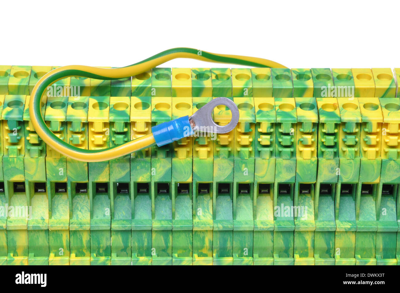 Electrical distribution panel, ground bus Stock Photo - Alamy