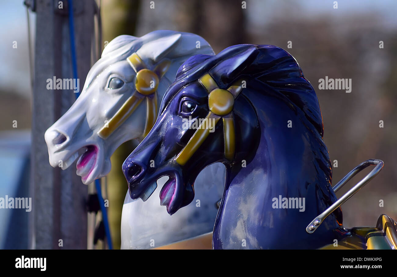 Children fairground carousel horses hi-res stock photography and images ...