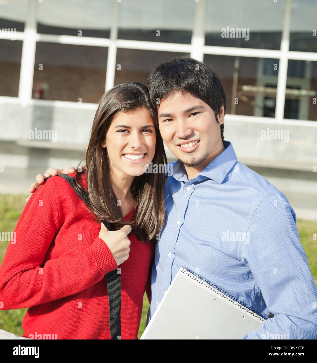 College Students Standing Together On Campus Stock Photo - Alamy