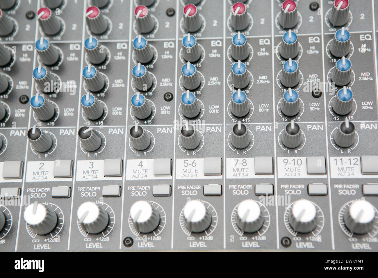 Part audio mixer panel in the studio Stock Photo - Alamy
