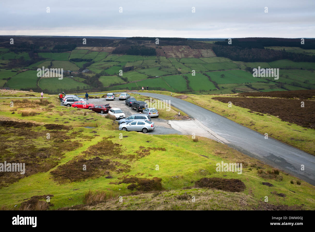 Chimney Bank Car Park, Rosedale, North Yorkshire Stock Photo - Alamy