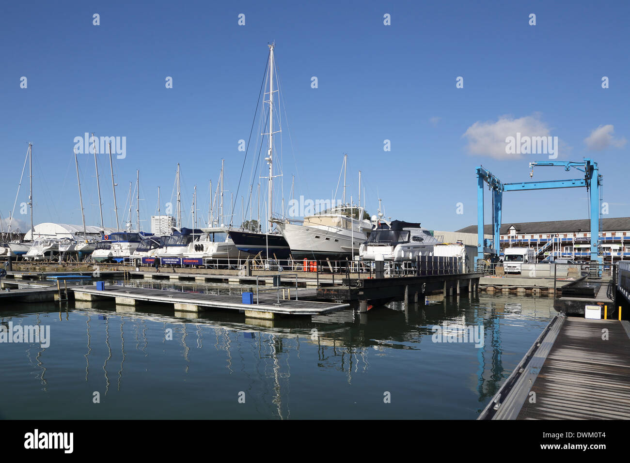 the city and port of southampton on the south coast of England viewed ...