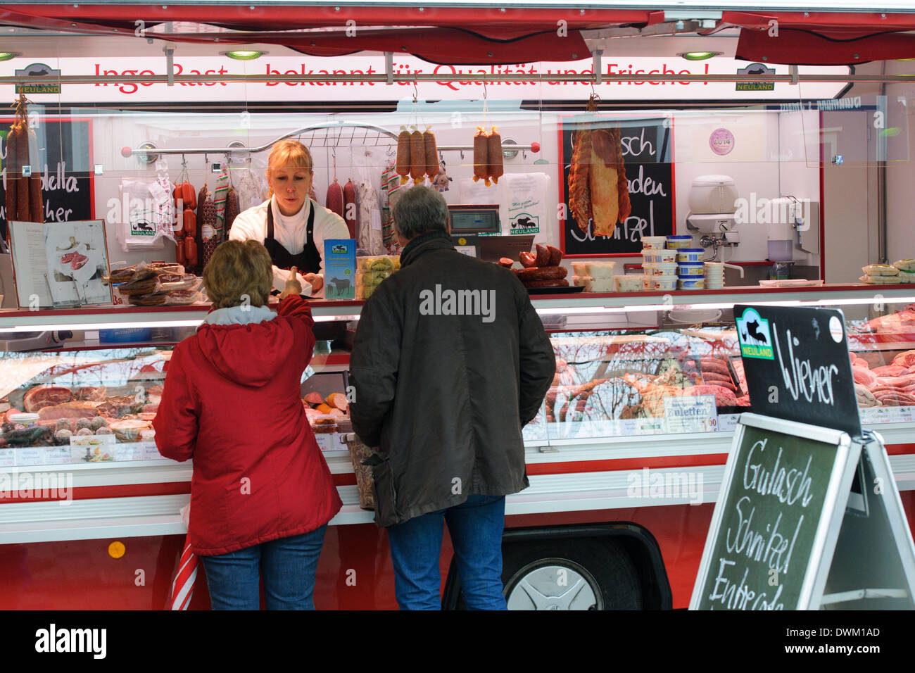 Berlin, Germany. 28th Feb, 2014. The mobile butcher shop of butcher ...