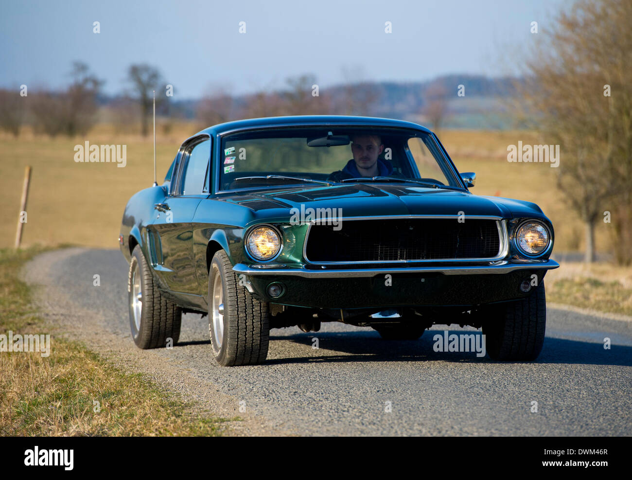 Ford Mustang Fastback V8, veteran car, Borenovice, Czech Republic, on ...
