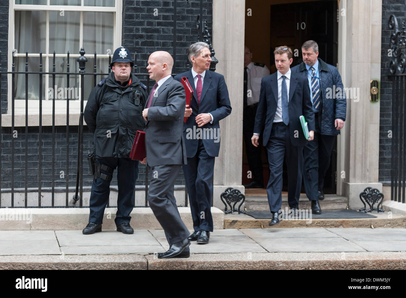 London, UK. 11th March 2014. Ministers attend a cabinet meeting at 10 ...