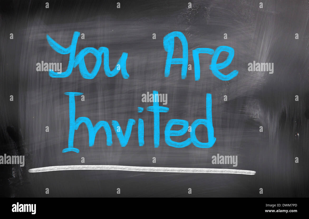 You Are Invited Concept Stock Photo - Alamy