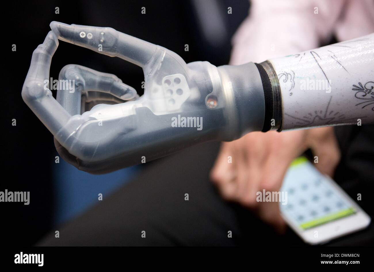 Hanover, Germany. 11th Mar, 2014. A bionic hand (i-limb ultra) is seen ...