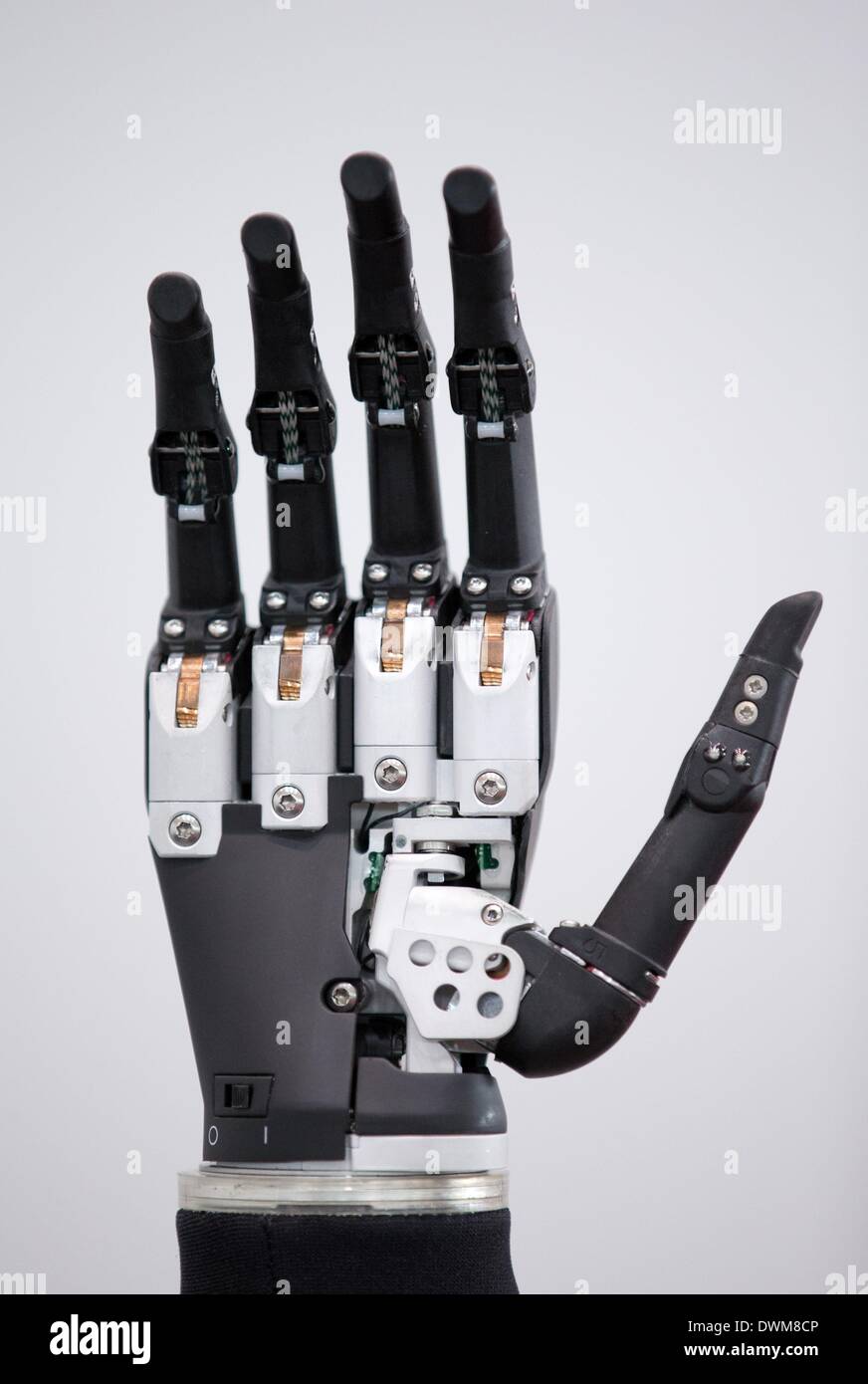 Hanover, Germany. 11th Mar, 2014. A bionic hand (i-limb ultra) is seen ...