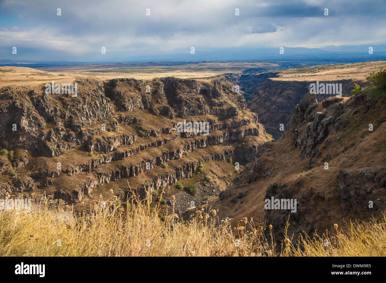 Landscape around Saghmosavank Church, Ashtarak, Armenia, Central Asia ...