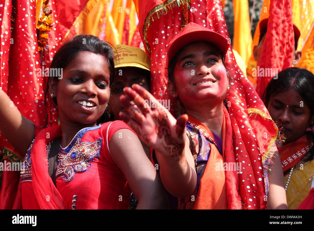 Indian festival holi flag hi-res stock photography and images - Alamy