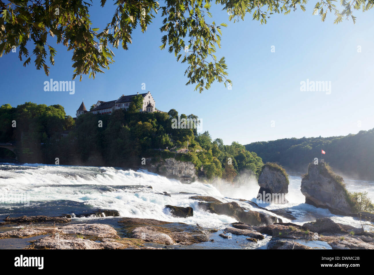 Rhine falls and schloss laufen castle hi-res stock photography and ...