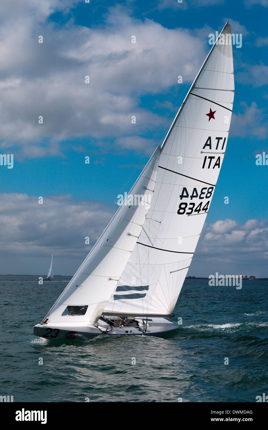 International Star Class racing yachts during the Bacardi Cup 2009 ...
