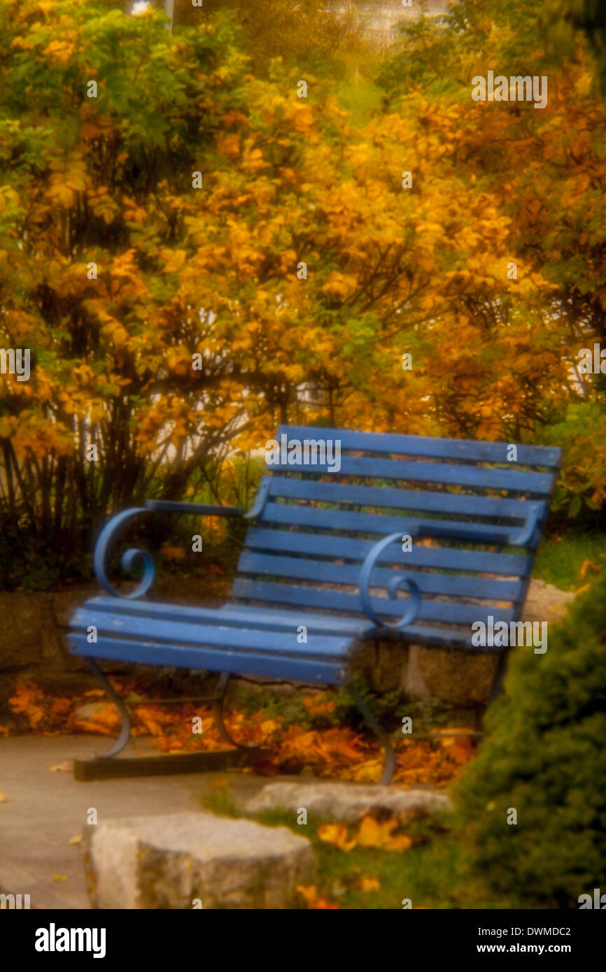 Blue bench hi-res stock photography and images - Alamy